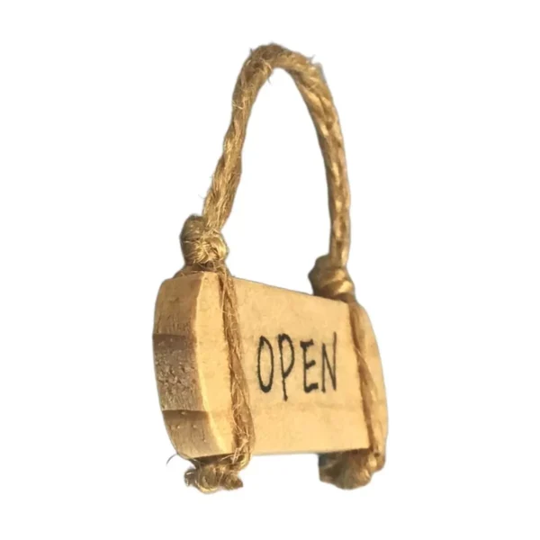 Dolls House Open Closed Sign Wooden Shop Accessory Miniature 1:12th ...