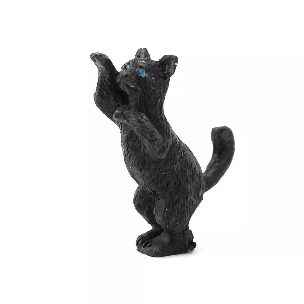 Dolls House Resin Upright Black Cat Animal Miniature 1:12th Scale ...